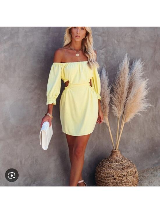 Skylar Rose | Dresses | Skylar Rose Linen Blend Cutout Off Shoulders ...
